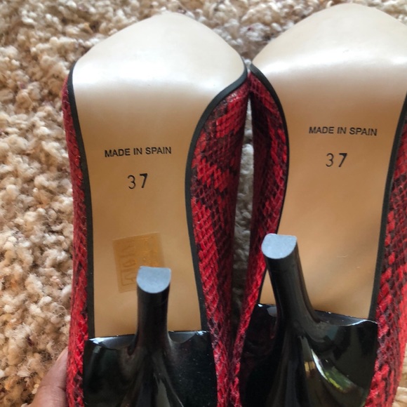 cuple | Shoes | Women Pumps 2 Inch Thin Heelsred And Black | Poshmark
